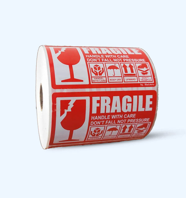 Fragile Sticker Self Adhesive - 4*4 inches- Single Color - Pack of 2 ...